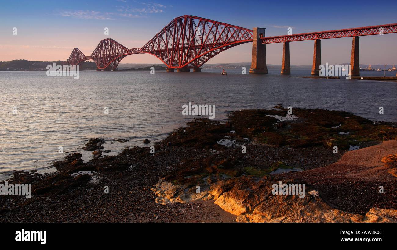 Europe, Scotland, railway bridge, Firth of Forth, railway bridge, fjord ...