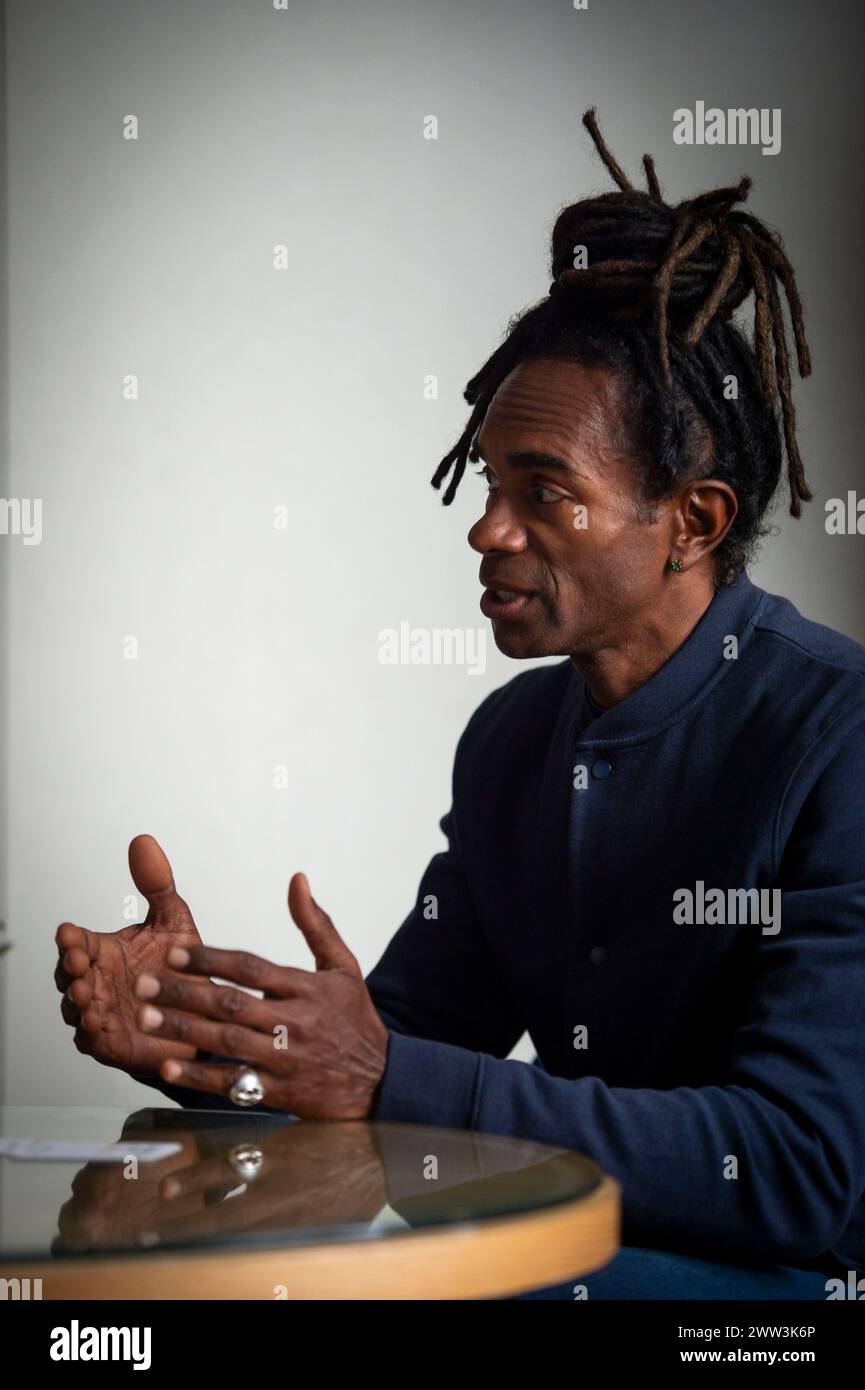 Actor Fab Morvan during an interview for Europa Press, at the Hotel ...