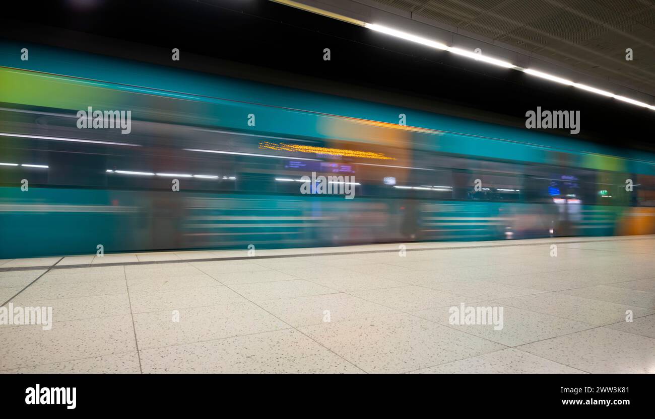 Underground entry S-Bahn, train, Generation 2024, platform, stop, city ...