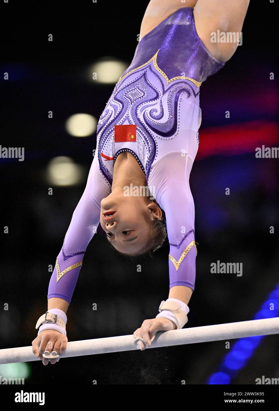 Qiyuan Qiu CHN uneven bars, gymnastics, artistic gymnastics, gymnasts, woman, EnBW DTB-Pokal ...