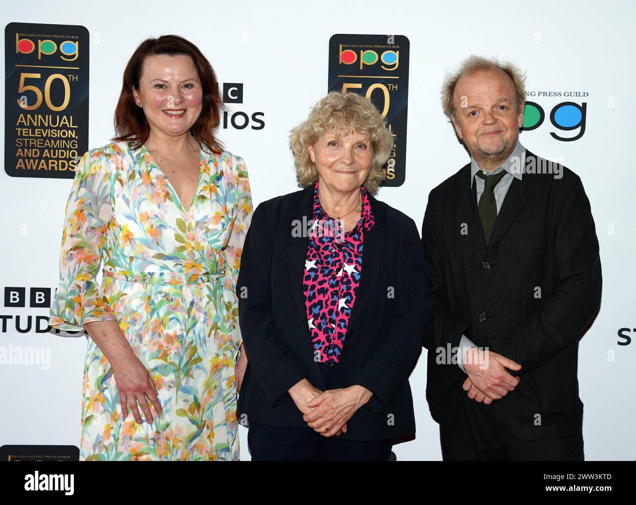 Monica Donlan (left), Jo Hamilton and Toby Jones attend the 50th annual ...
