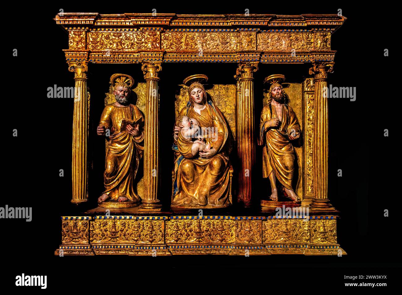 Altar of Our Lady of the Milk between St Peter and St John the Baptist ...