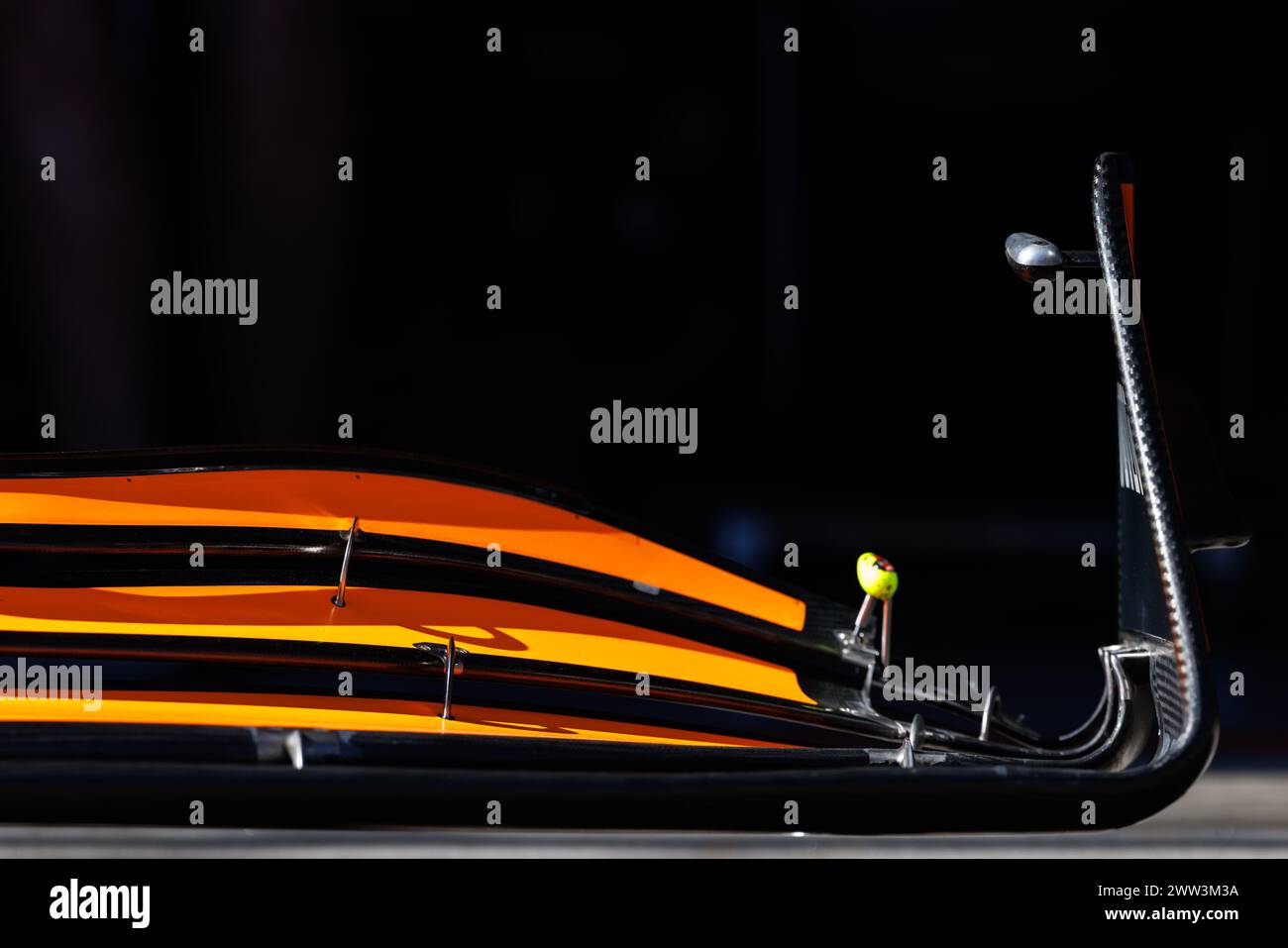 Albert Park Grand Prix Circuit, 21 March 2024: The front wing of the ...