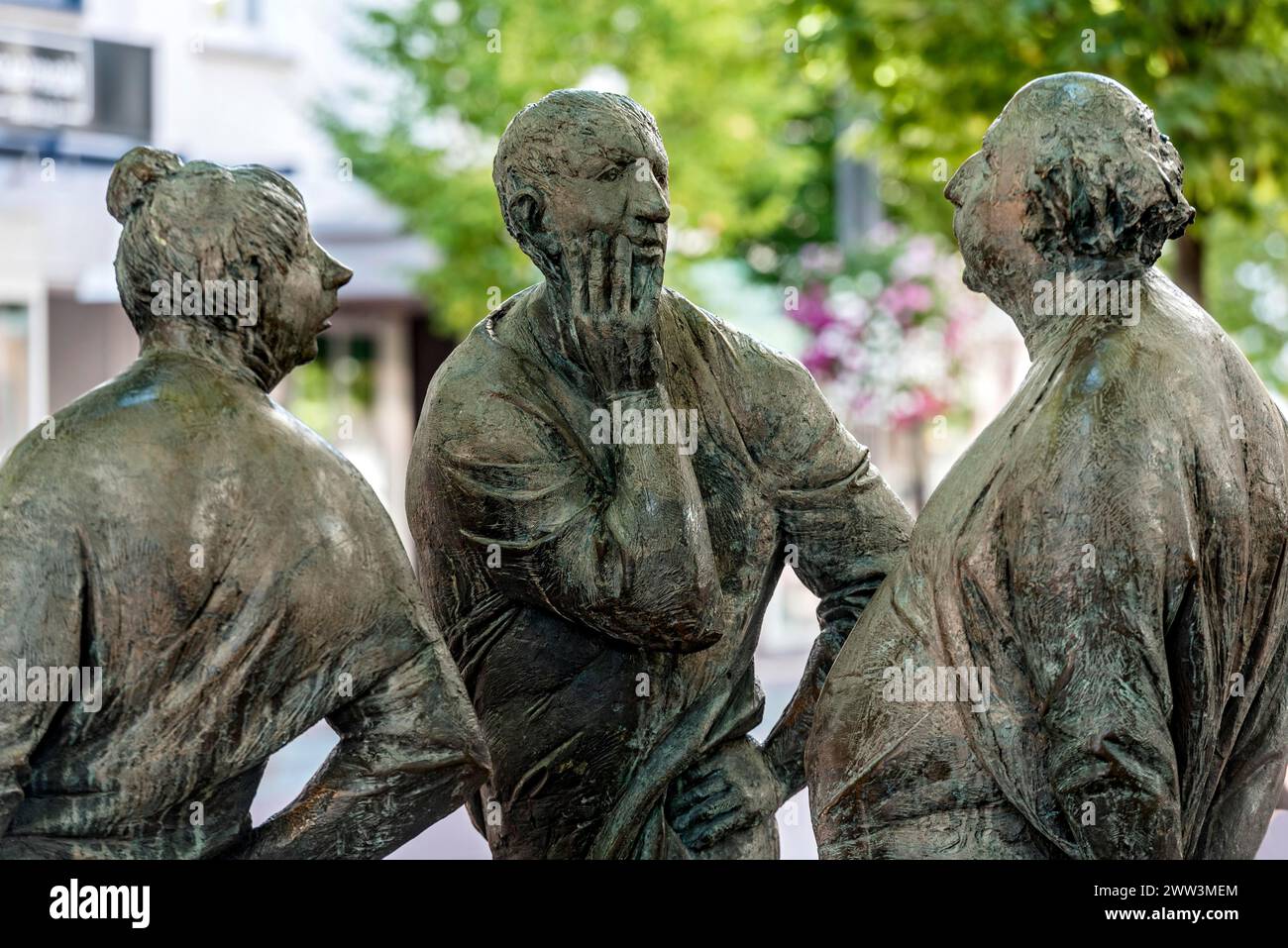 Three chatterboxes, bronze sculpture by Karl-Henning Seemann ...