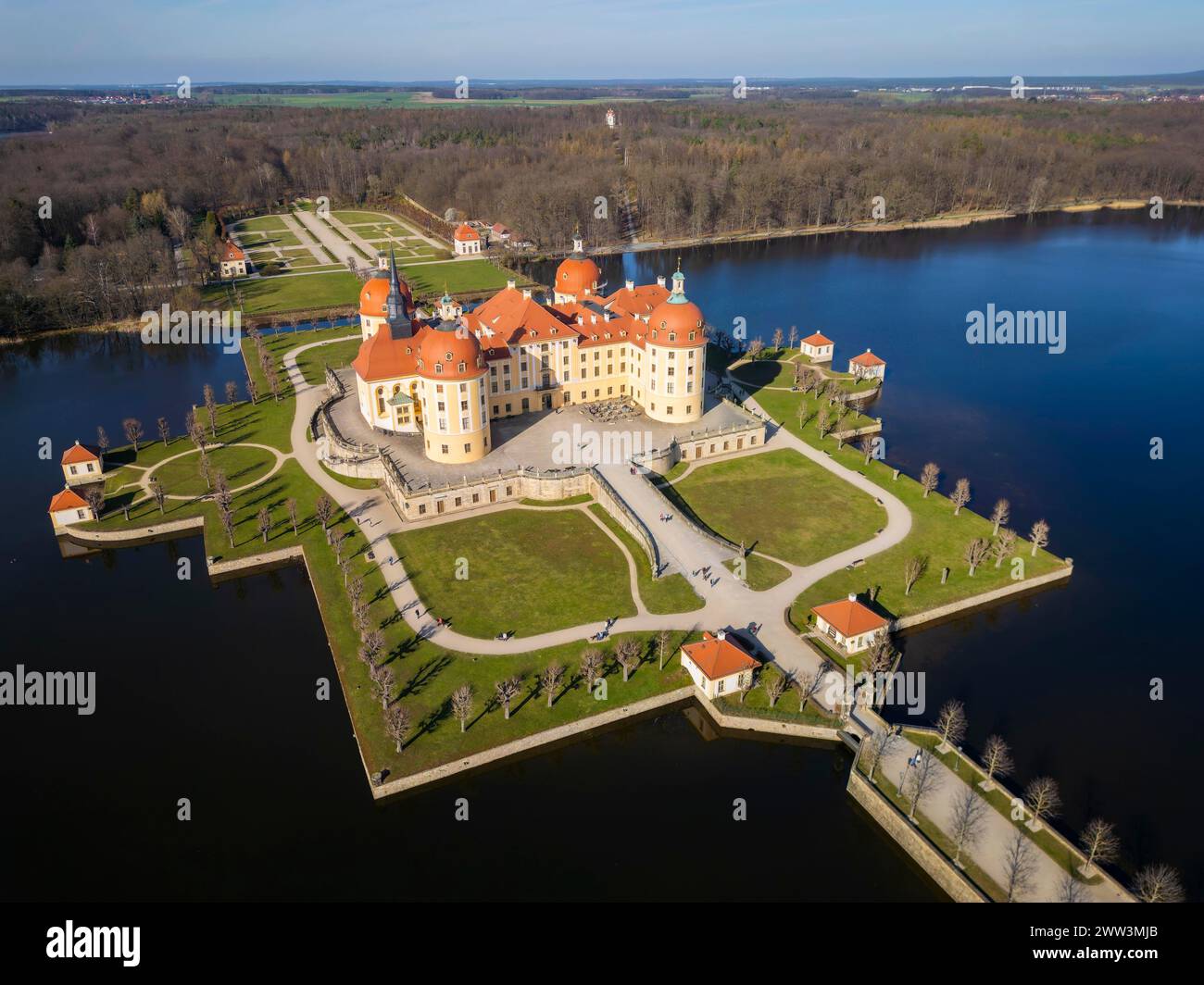Moritzburg Castle is located in the municipality of Moritzburg near Dresden. The hunting lodge ...