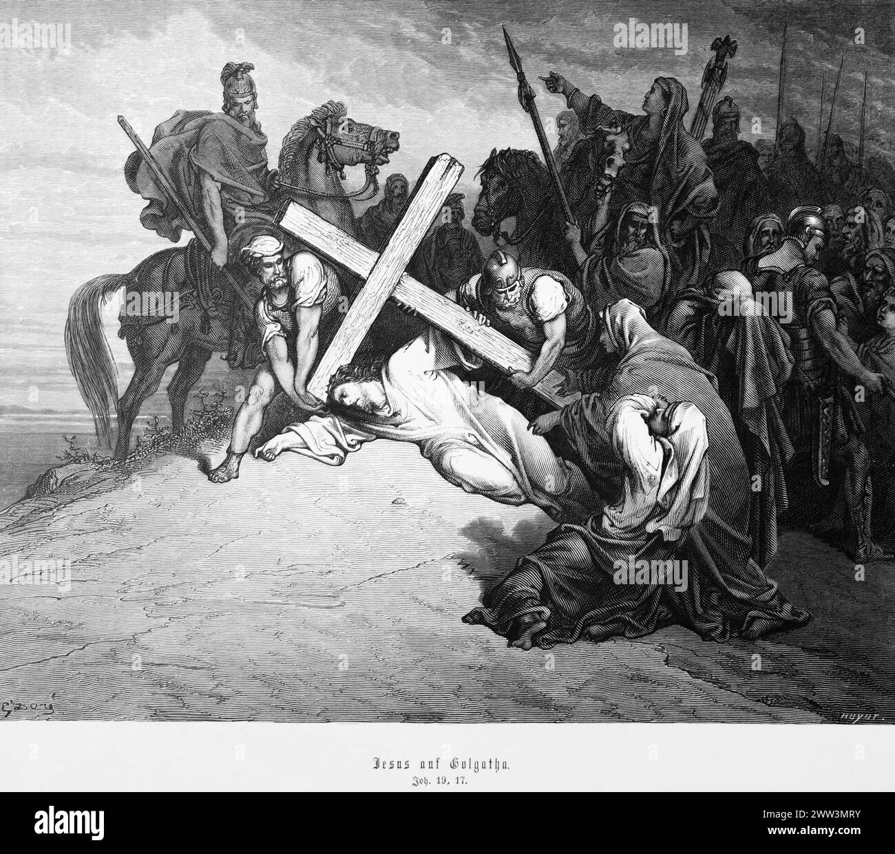 Jesus on Golgotha, Gospel of John, Chapter 19, Crucifixion of Jesus, Place of the Skull ...