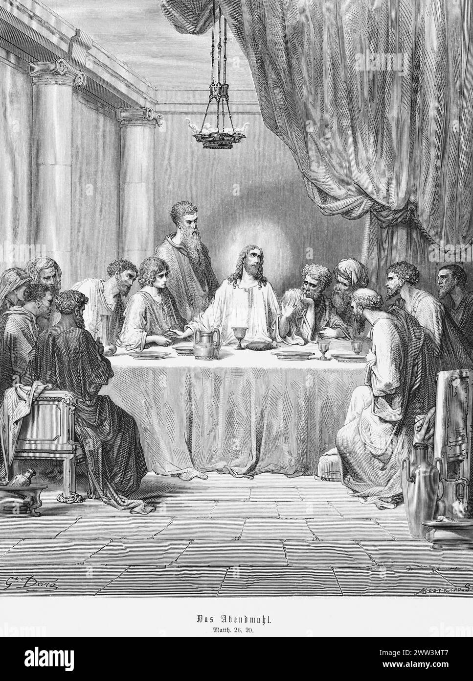 The Last Supper, Gospel of Matthew, chapter 26, Jesus, halo, twelve ...