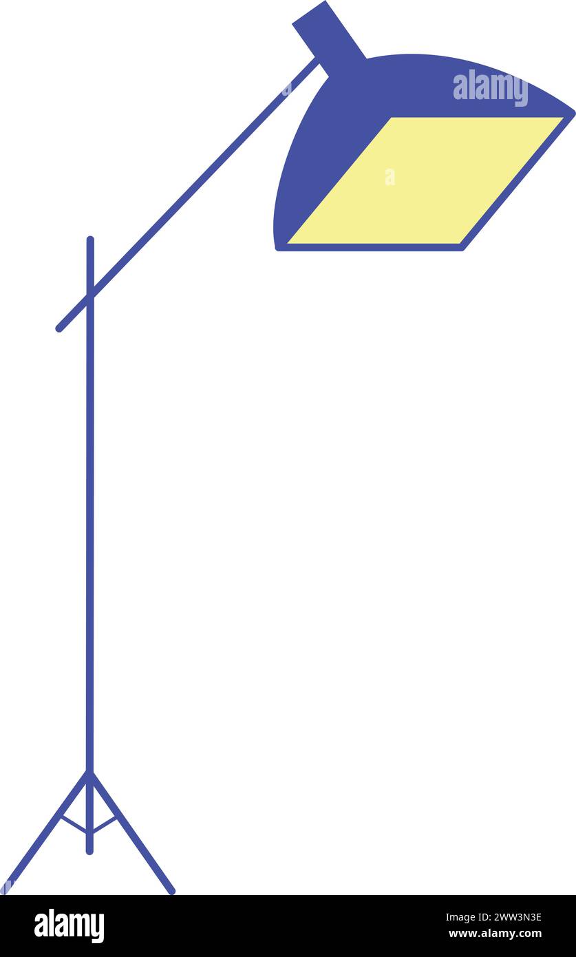 Photo studio lamp. Softbox icon. Scene illumination isolated on white ...