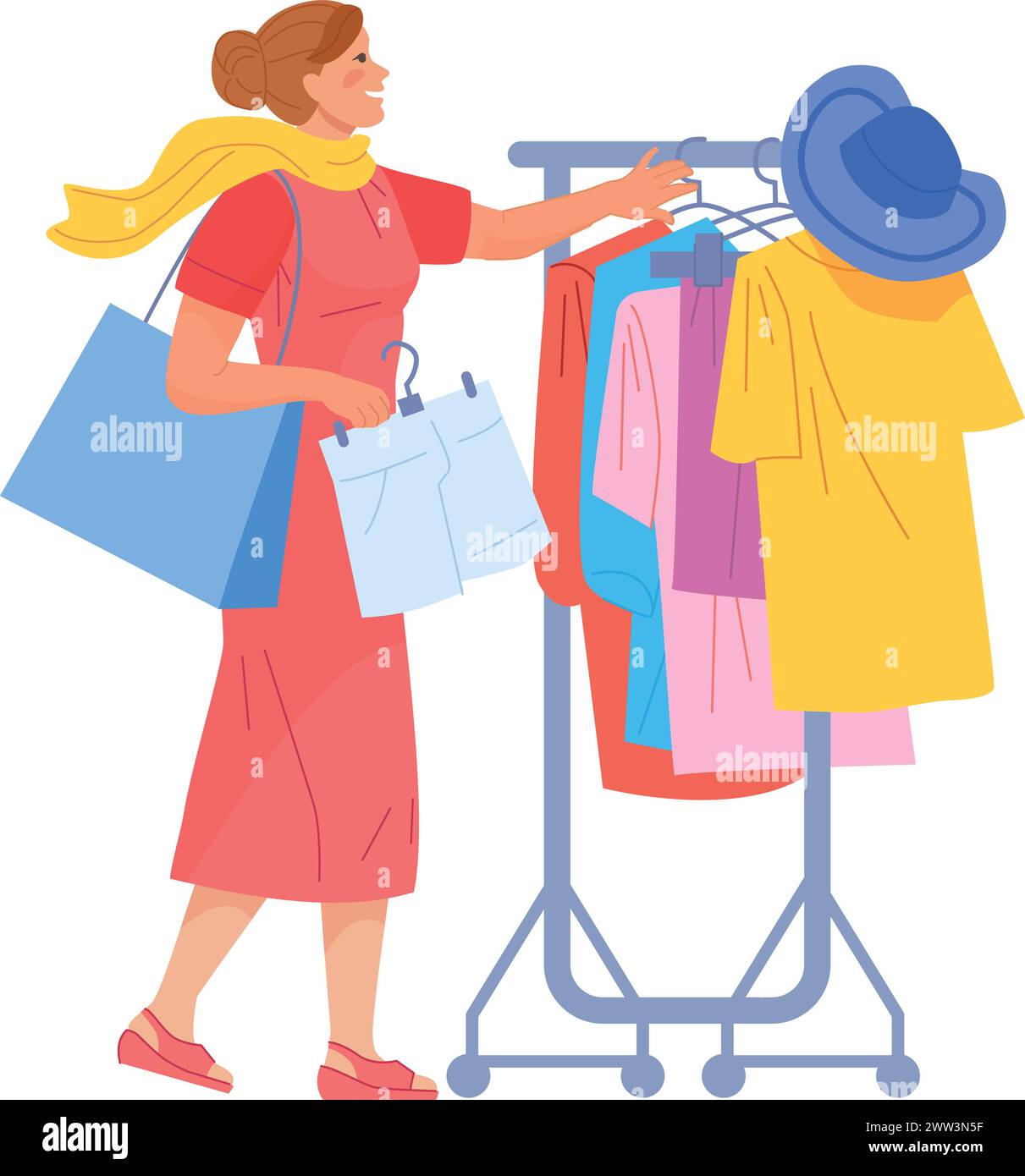 Hanging from racks Stock Vector Images - Alamy