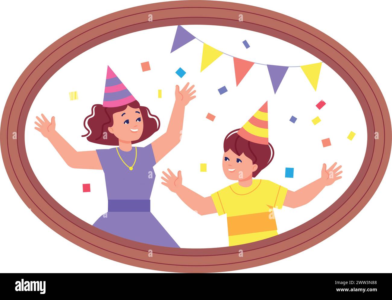 Birthday kid celebration photo. Party joyful memory isolated on white ...