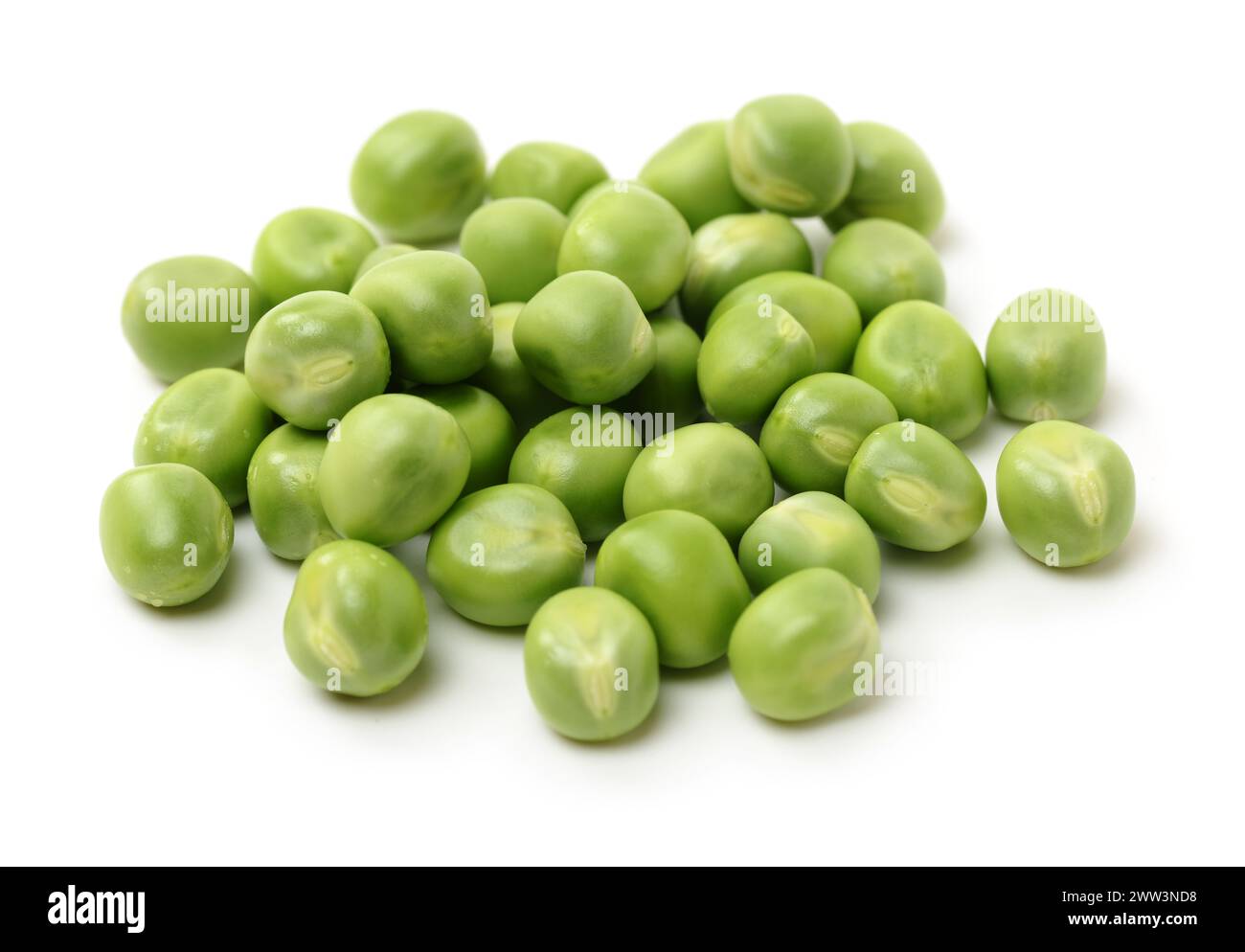 Fresh peas isolated on white background Stock Photo - Alamy