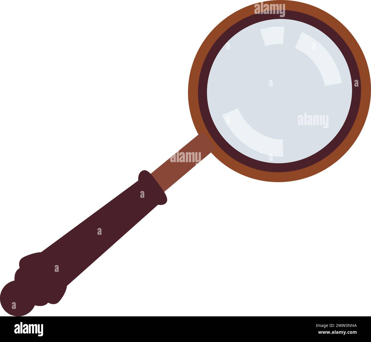 Magnifying glass cartoon icon. Explorationa and research symbol ...