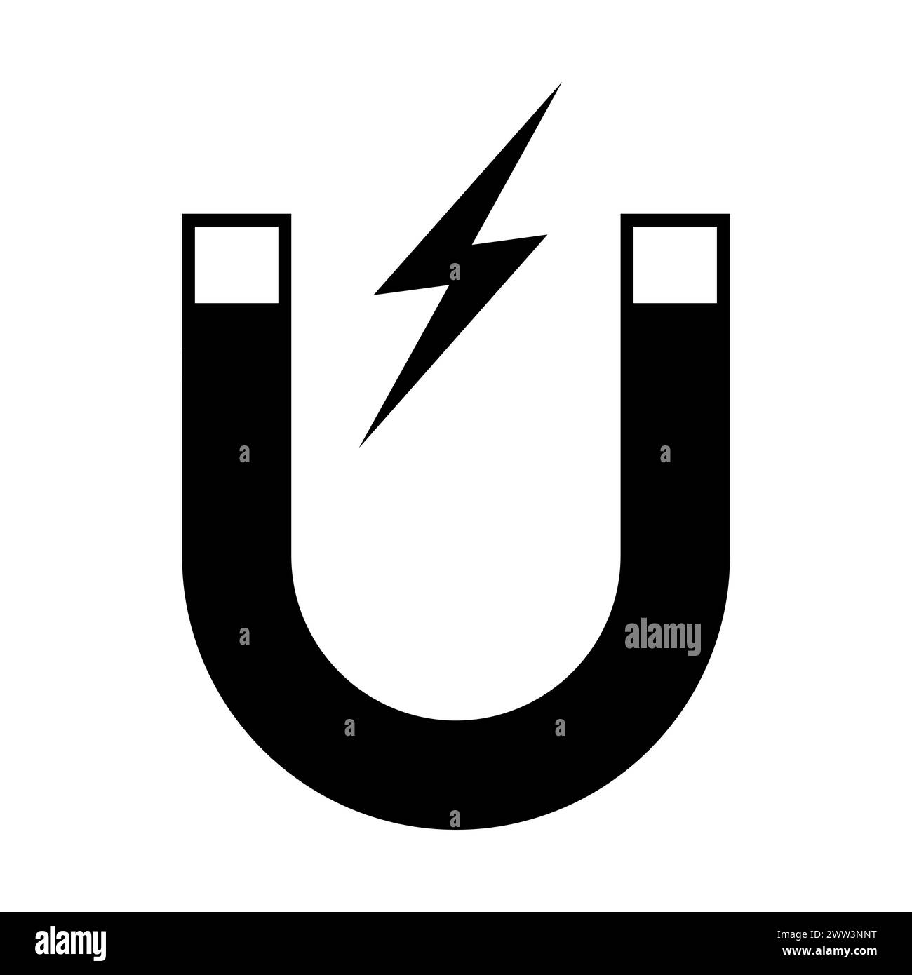 black vector magnet icon on white background Stock Vector Image & Art ...