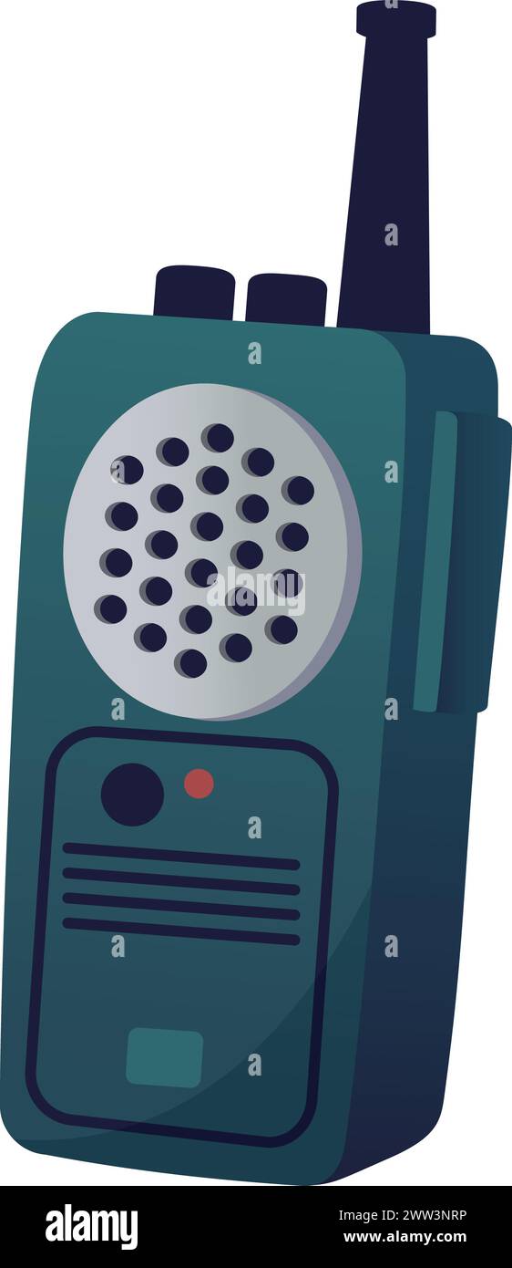Walkie talkie cartoon icon. Radio transiver. Communication device ...
