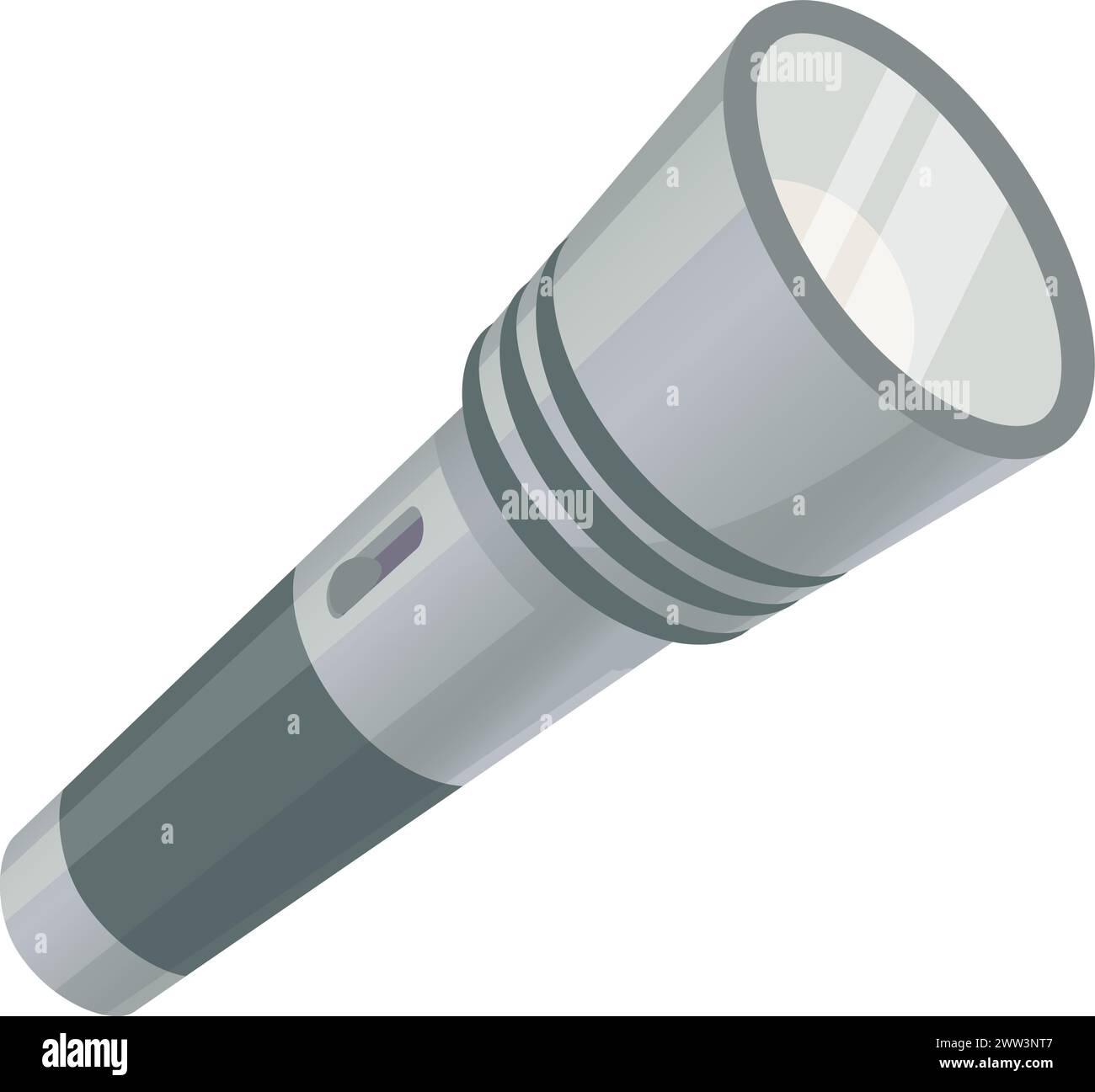 Flashlight icon. Portable electric torch. Light equipment isolated on ...