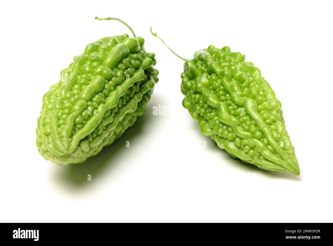 Bitter melon , Bitter gourd on white background Stock Photo - Alamy