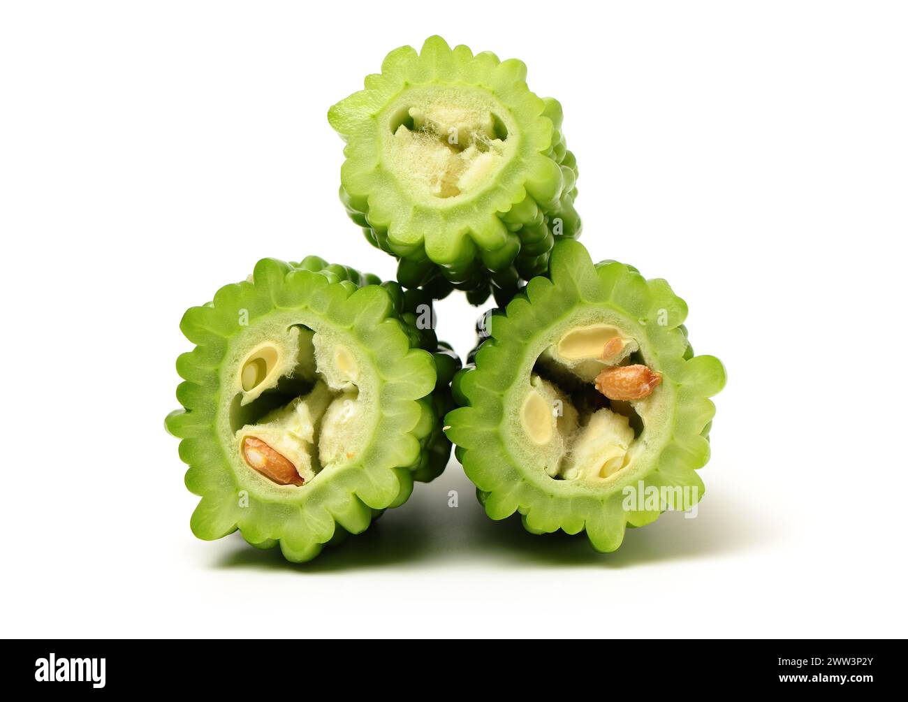 Slice bitter gourd Cut Out Stock Images & Pictures - Alamy