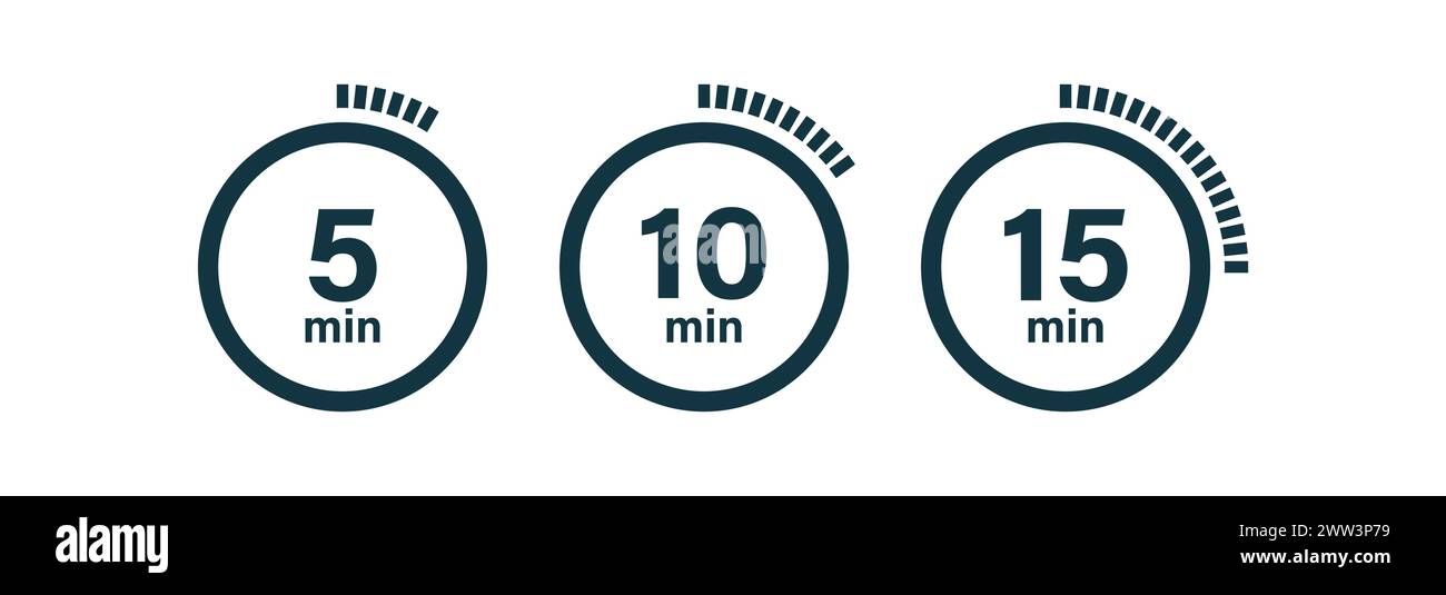 Clock Symbols Stopwatch Signs Timer Icons Stock Vector Image And Art