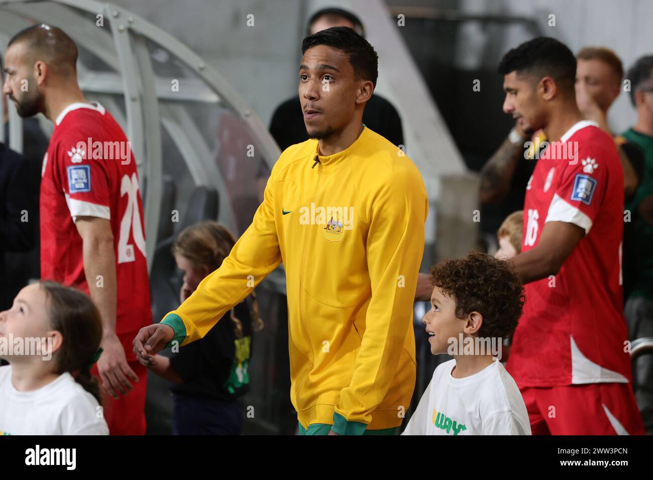 Sydney, Australia. 21st Mar, 2024. Keanu Baccus of Australia enters the ...