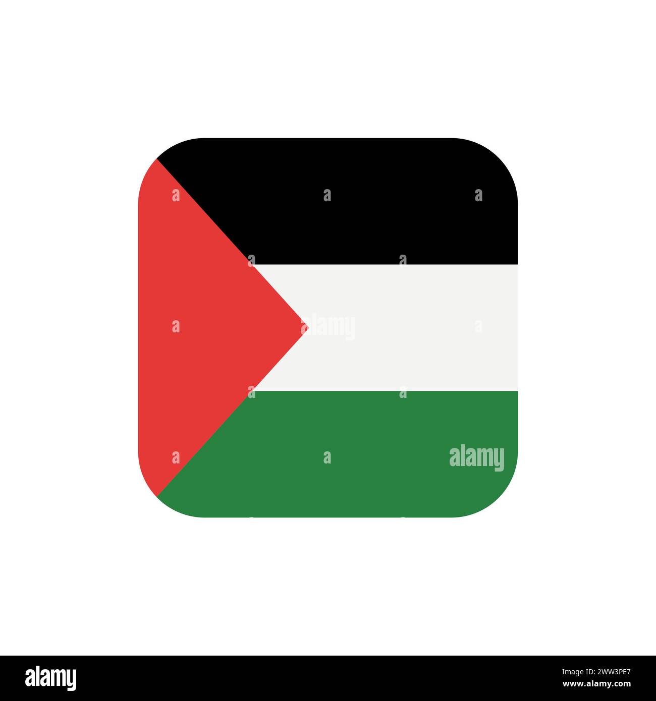 vector palestine flag square on white background Stock Vector Image ...