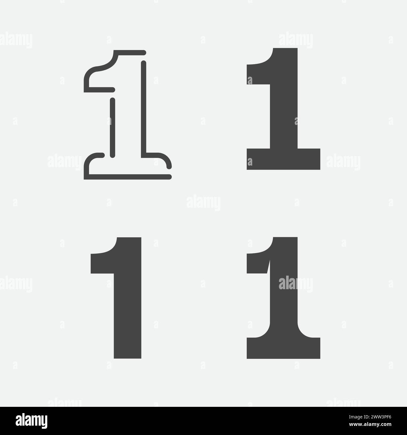 Number one logo and Vector Number design Stock Images Illustration ...