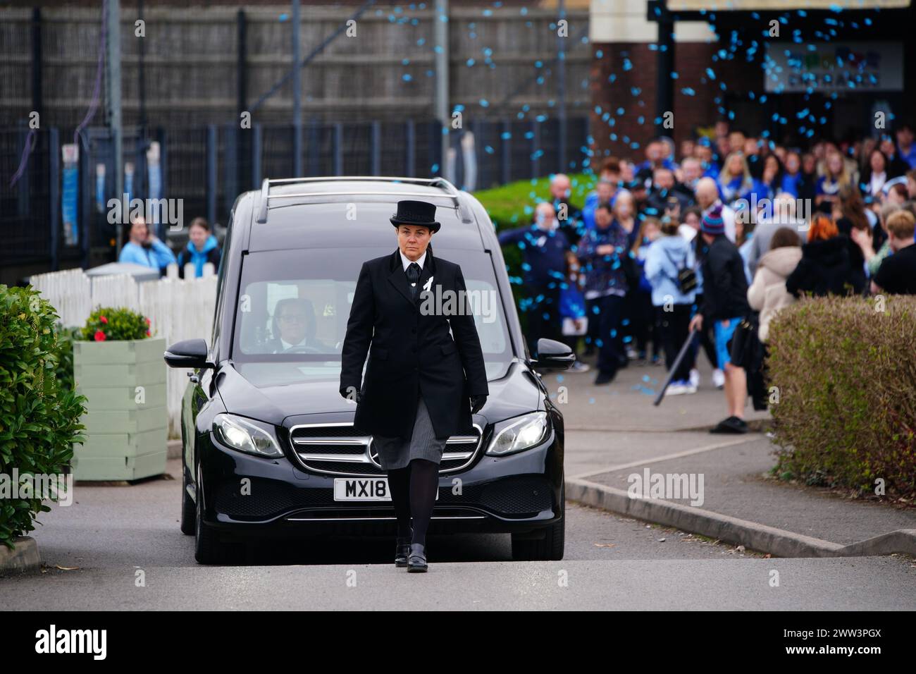 A hearse carrying the coffin of 16-year-old Max Dixon leaves Imperial ...