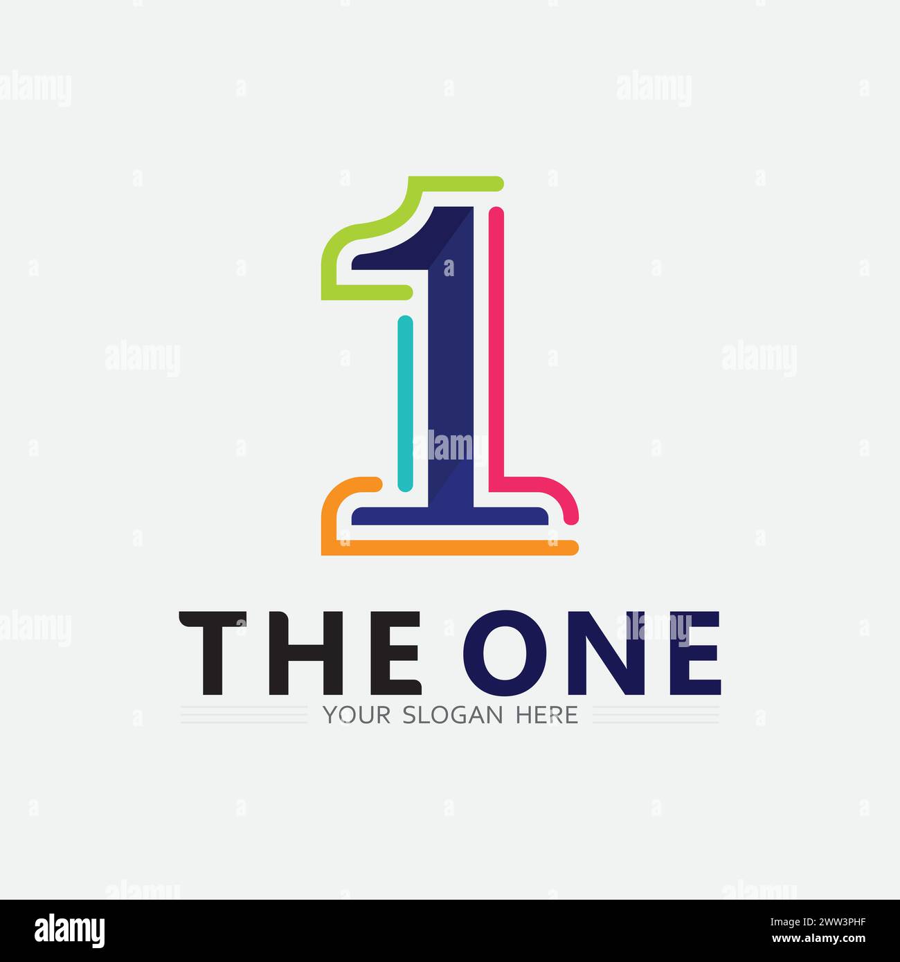 Number one logo and Vector Number design Stock Images Illustration ...