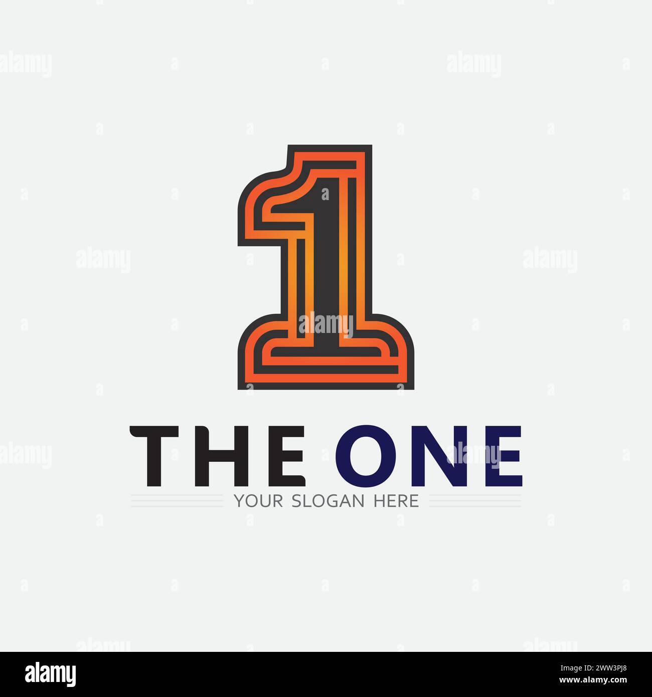 Number one logo and Vector Number design Stock Images Illustration ...