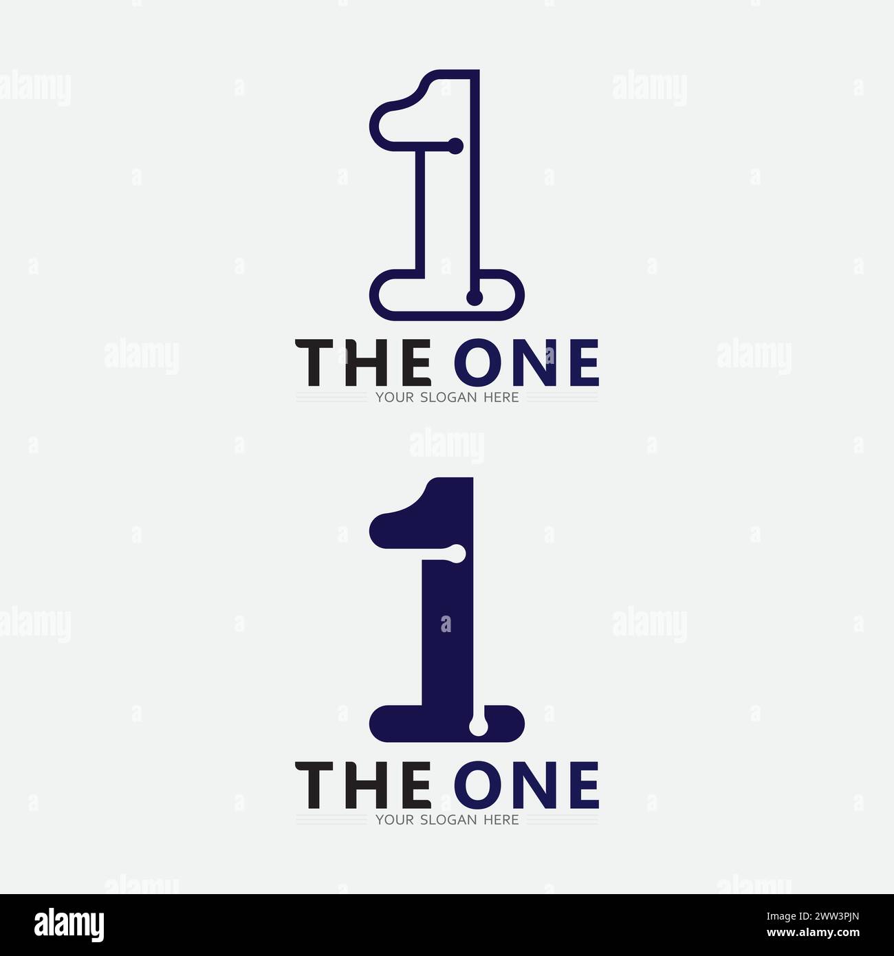 Number one logo and Vector Number design Stock Images Illustration ...