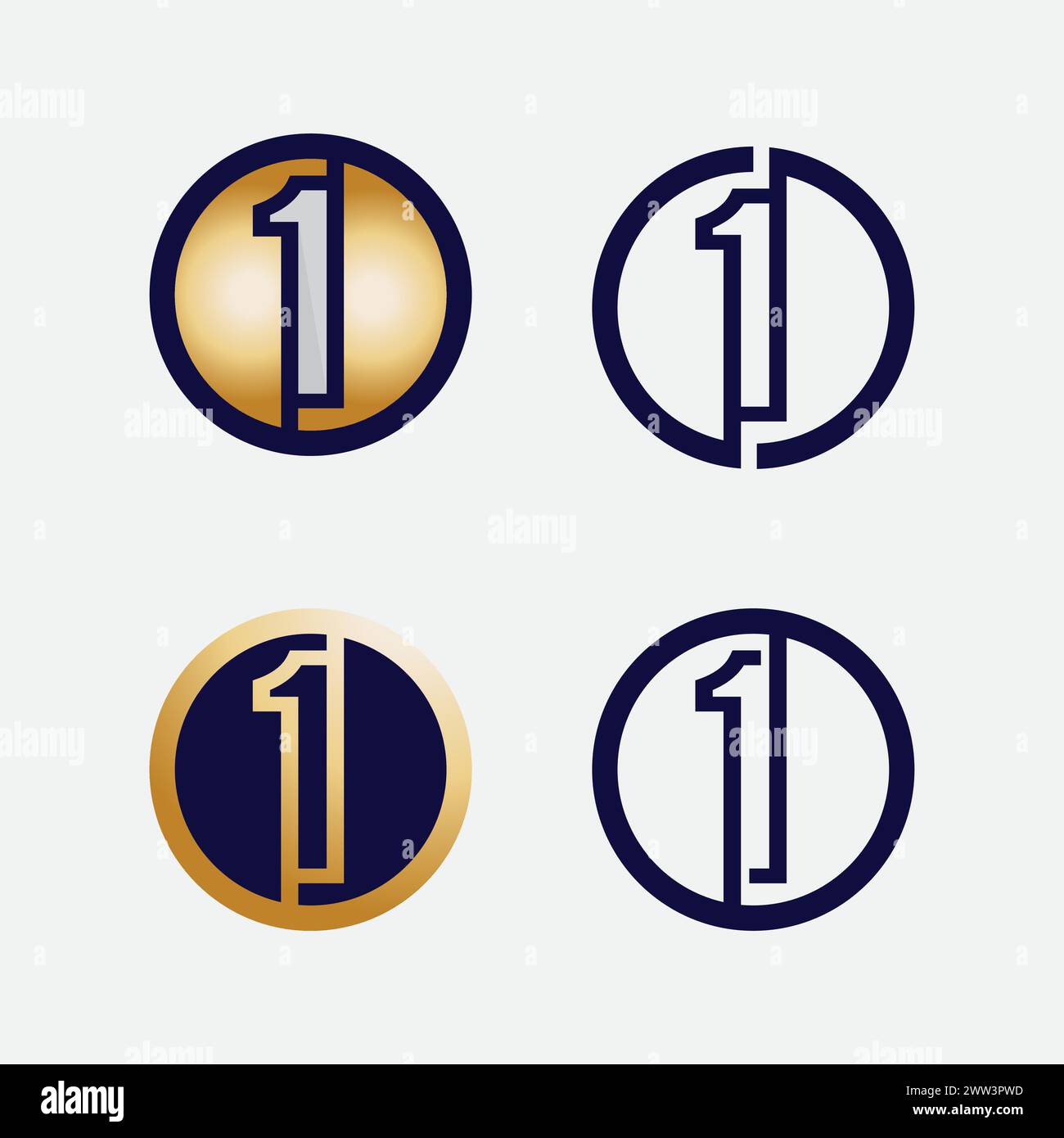 Number one logo and Vector Number design Stock Images Illustration ...