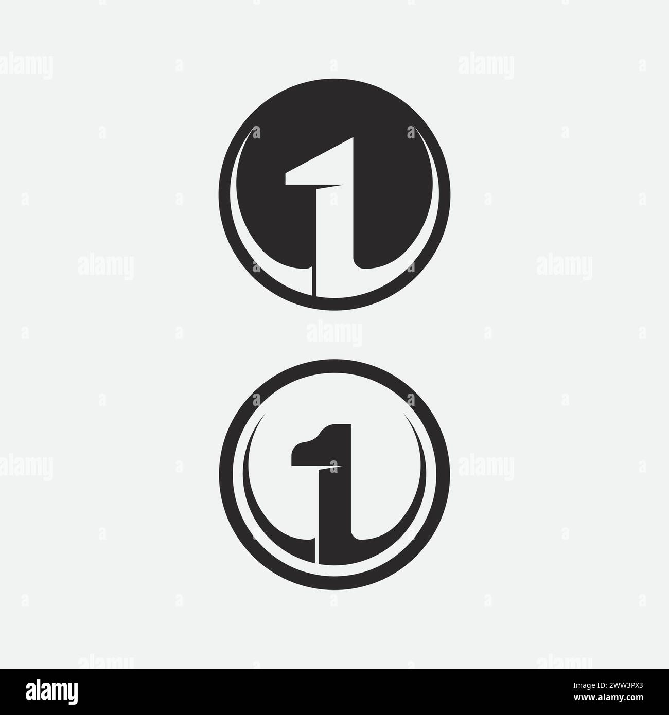 Number one logo and Vector Number design Stock Images Illustration ...