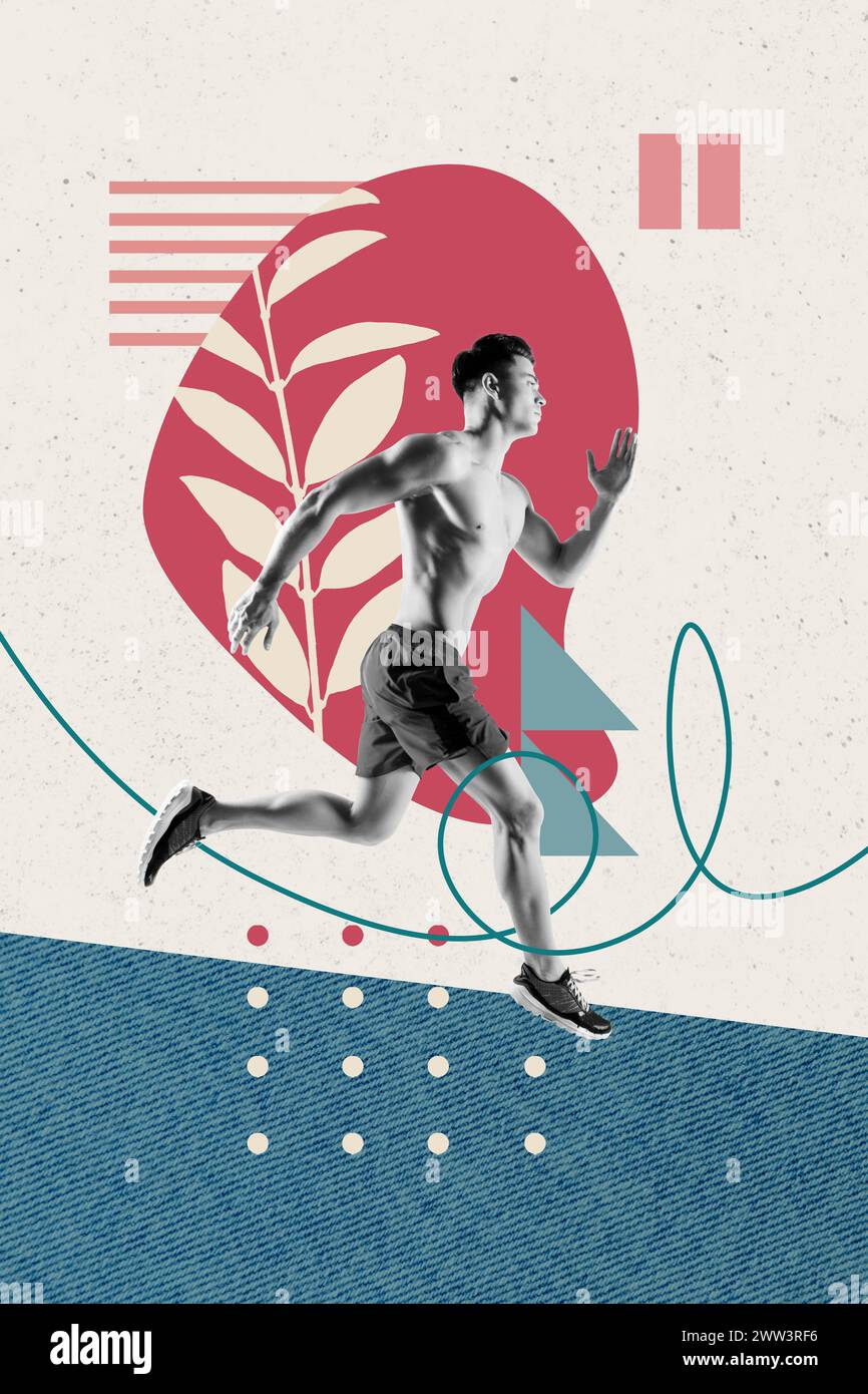 Composite sketch image trend artwork 3D photo collage of black white ...