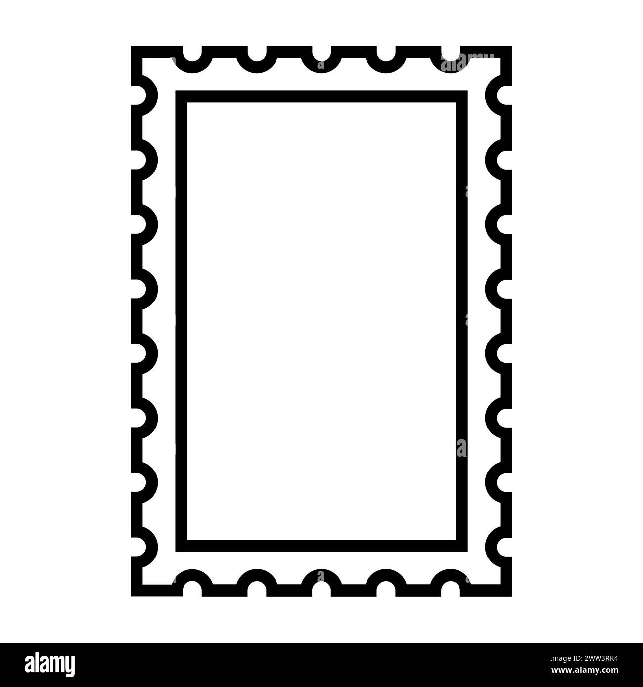 black vector post stamp icon on white background Stock Vector Image ...