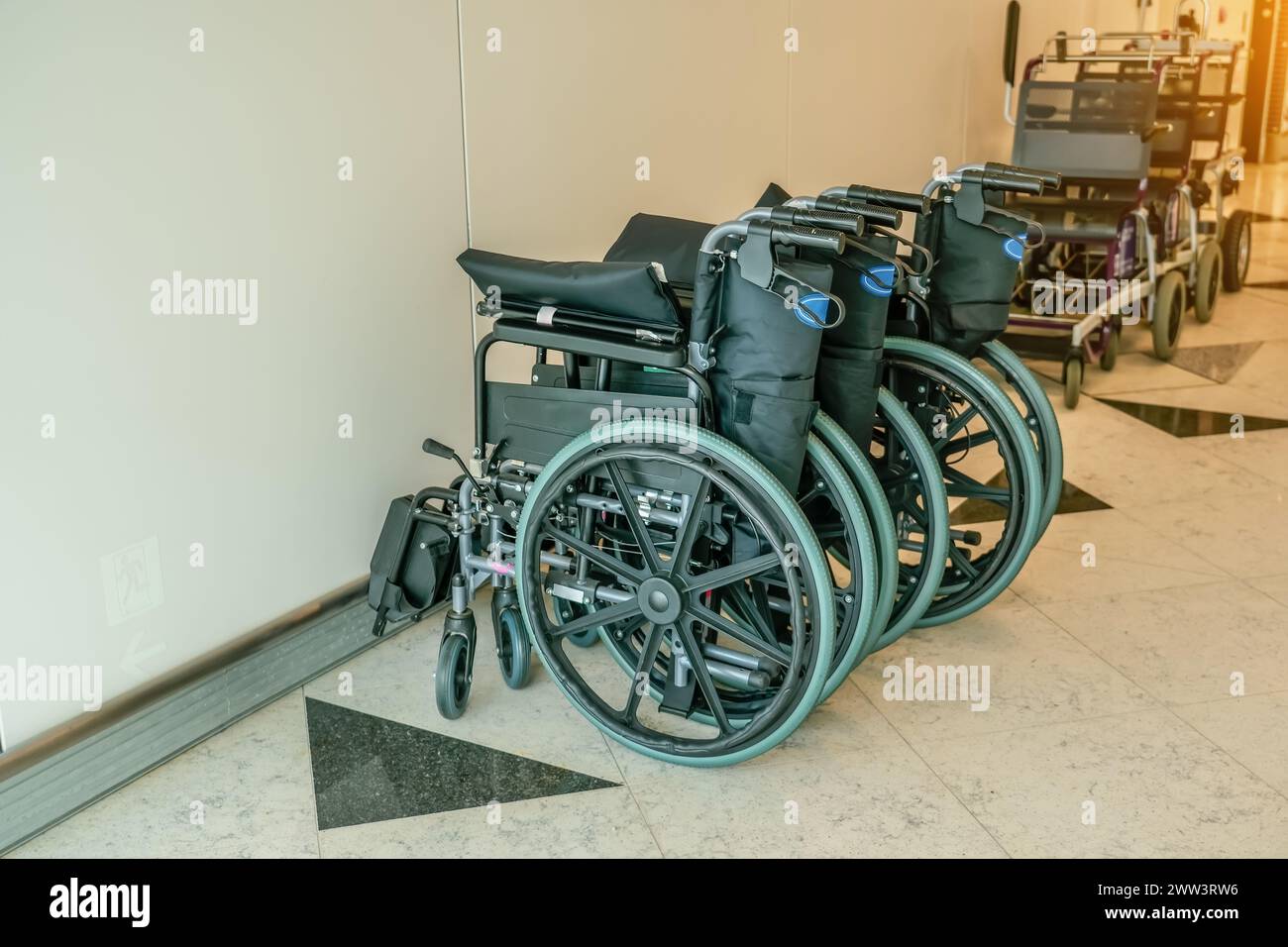 Folding wheelchair for people with special needs or disabilities in a ...