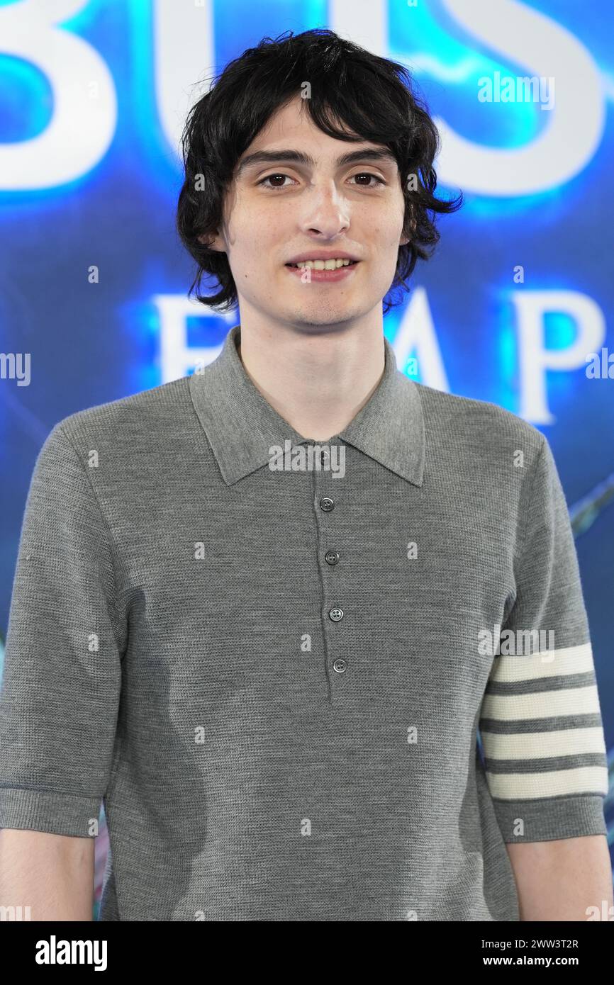 Finn Wolfhard during a photo call for the cast of Ghostbusters: Frozen ...