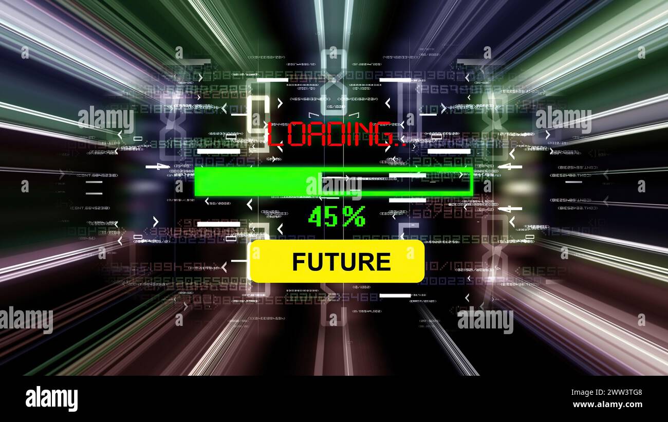 Future loading progress bar on the screen Stock Photo - Alamy