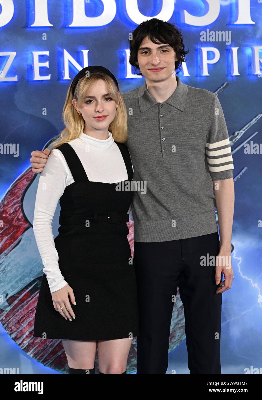London, UK. March 21st, 2024. Finn Wolfhard and McKenna Grace attending ...