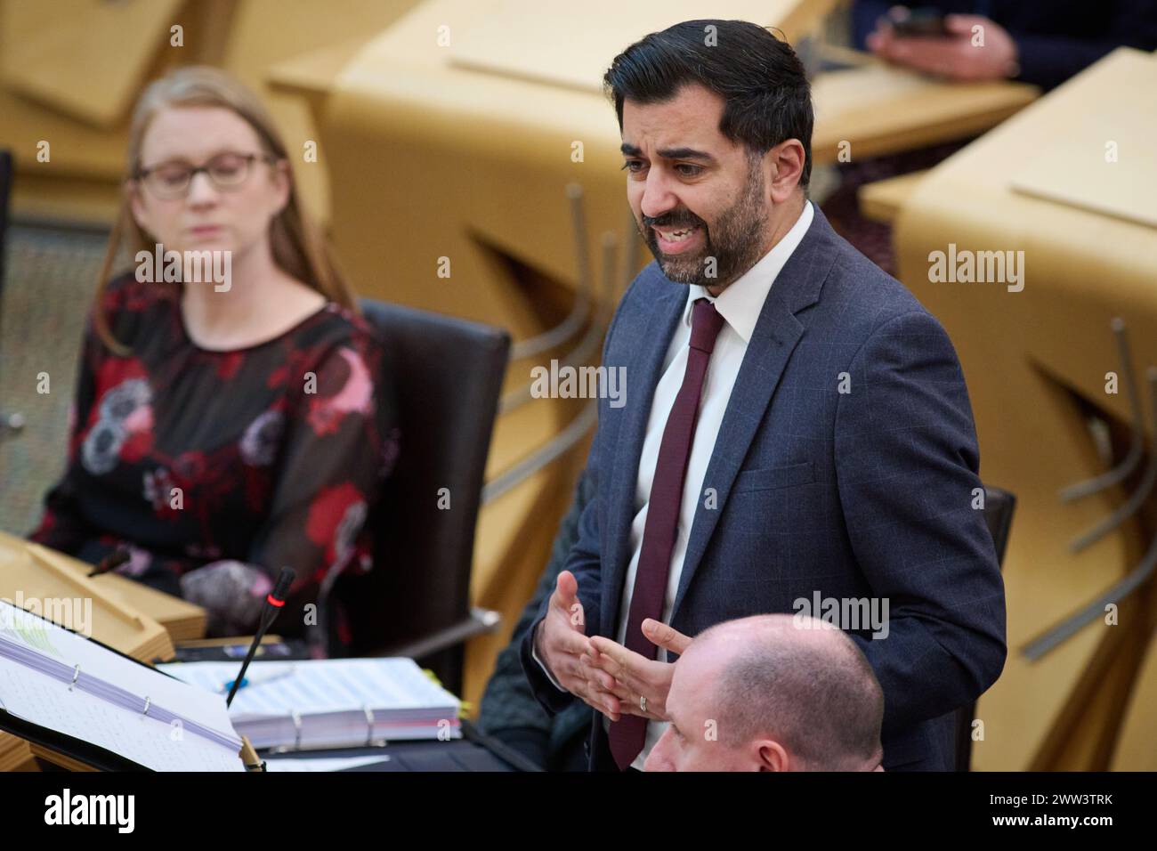 Edinburgh Scotland, UK 21 March 2024. First Minister Humza Yousaf MSP ...
