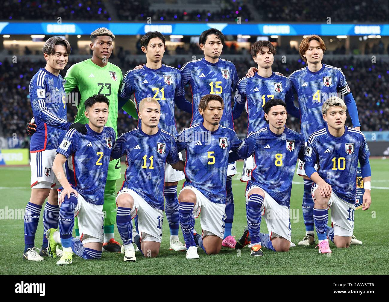 Members of Japan national football team pose for photo prior to Asia ...