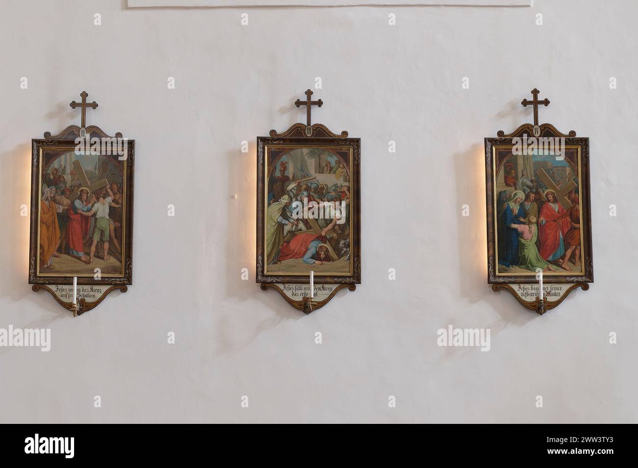 Vienna, Austria. Church of Saint Mary of the Angels (Capuchin Church). Crucifixion of Jesus ...