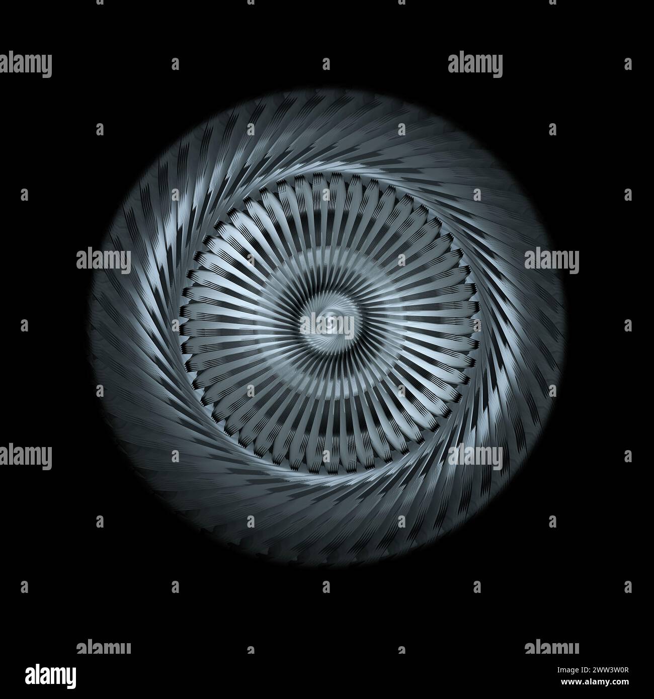 Close-up view of industrial turbine blade pattern Stock Photo - Alamy