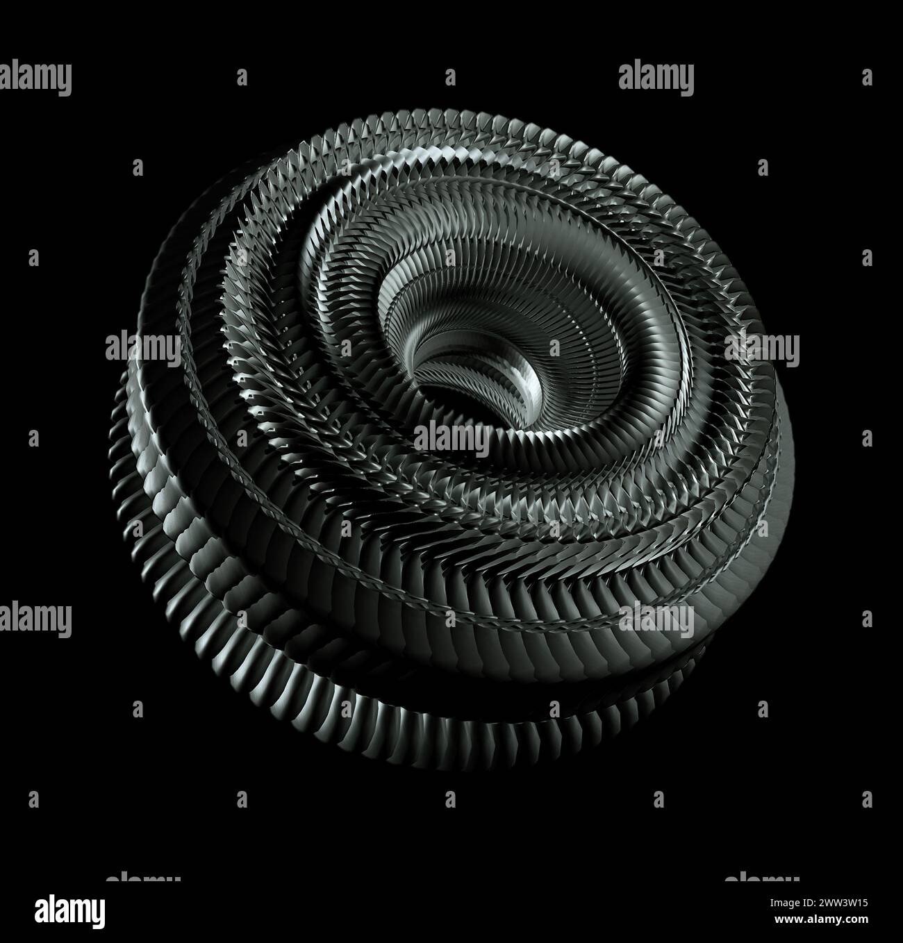 Dark metallic gear component with intricate design Stock Photo - Alamy