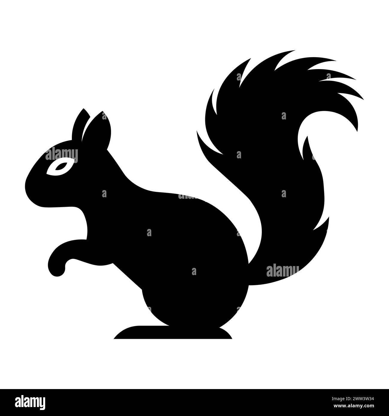 black vector squirrel icon on white background Stock Vector Image & Art ...
