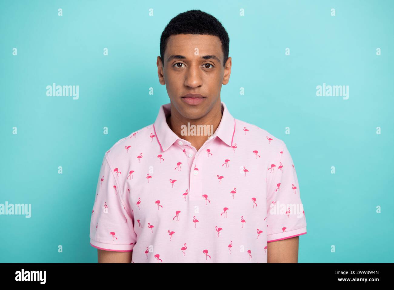 Photo of focused concentrated young person calm serious face isolate ...