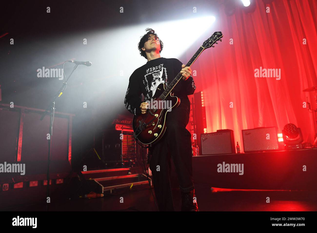 Sea Girls performing at KOKO LONDON, ENGLAND - MARCH 20: Rory Young of ...