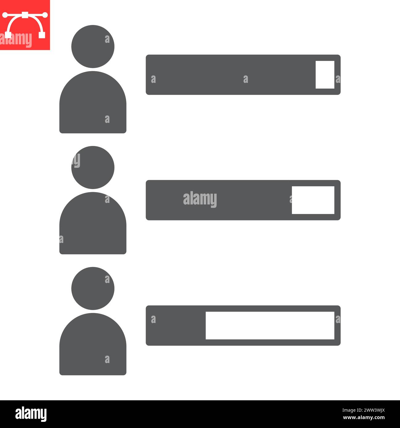 Election result glyph icon, election and politician, voting chart ...