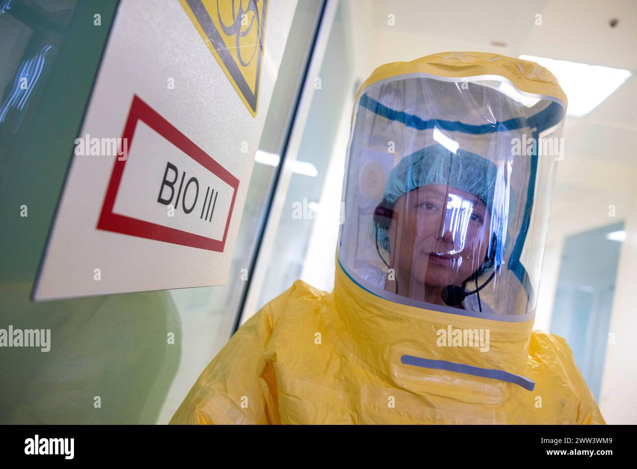 Duesseldorf, Germany. 21st Mar, 2024. A highly infected patient is ...