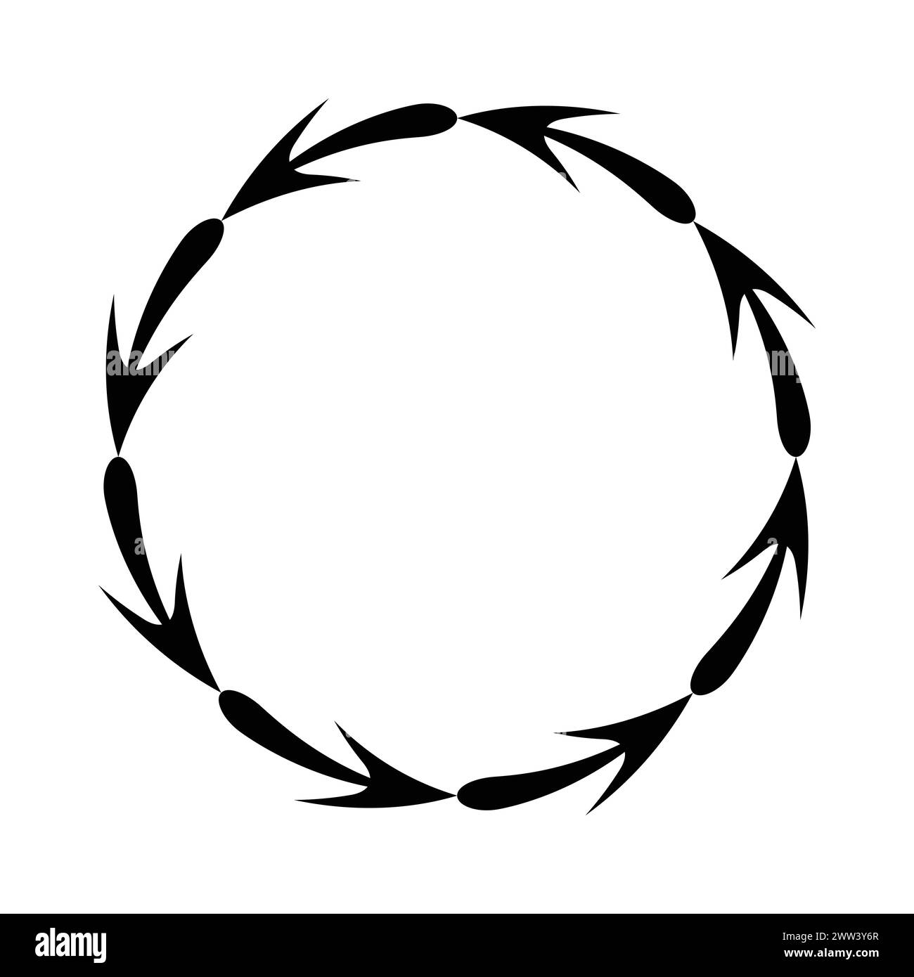 Arrows. Circle of arrows. Small arrows of irregular shape Stock Vector ...