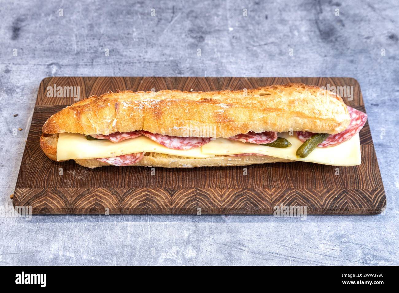 French ham baguette pickle hi-res stock photography and images - Alamy