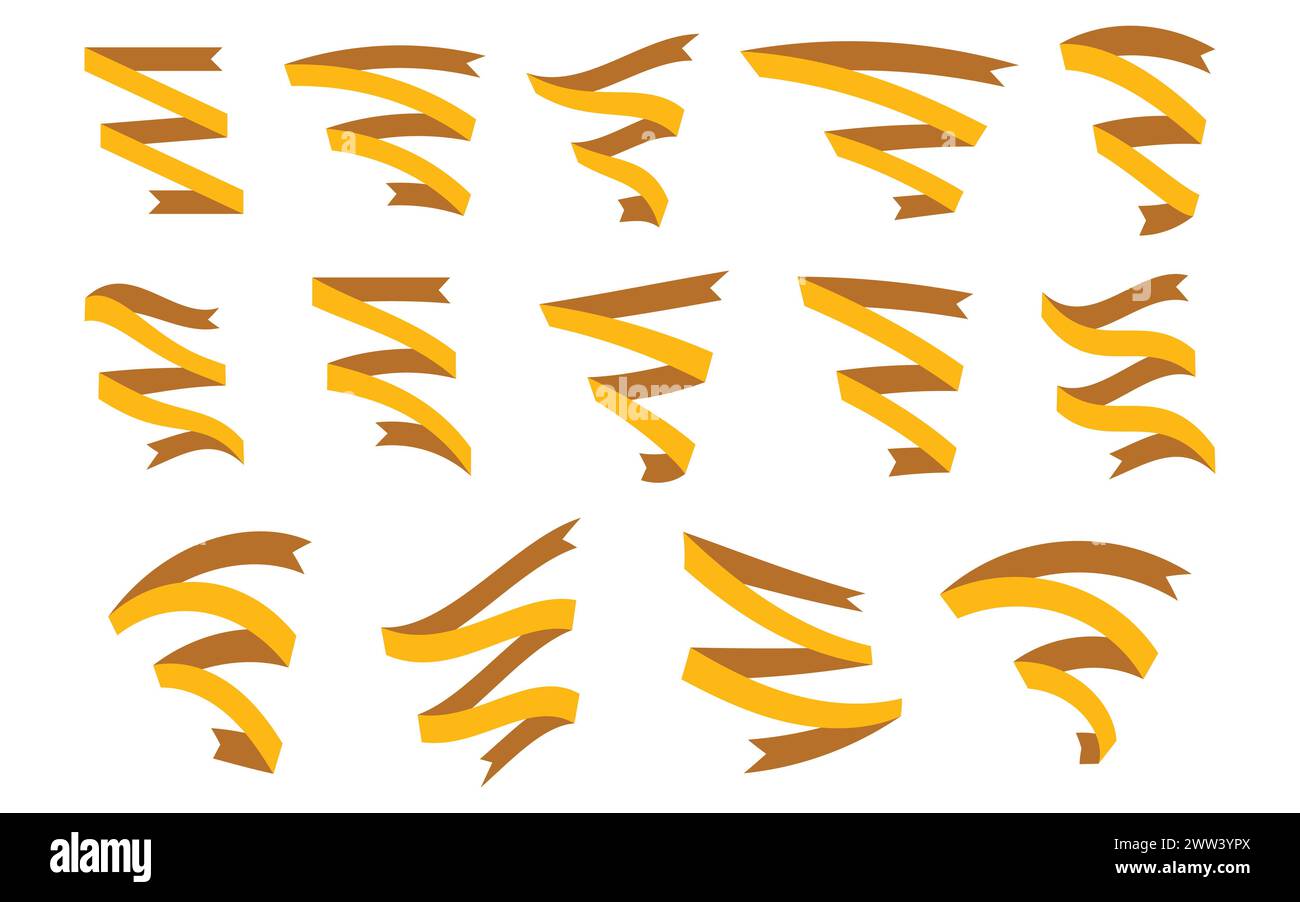 Yellow banner ribbon text Stock Vector Images - Alamy